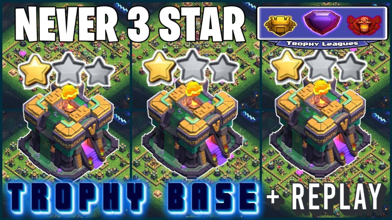 BEST-10 TH14 TROPHY BASE WITH LINK + REPLAY || MODIFIED TH14 BASE 2025 ...