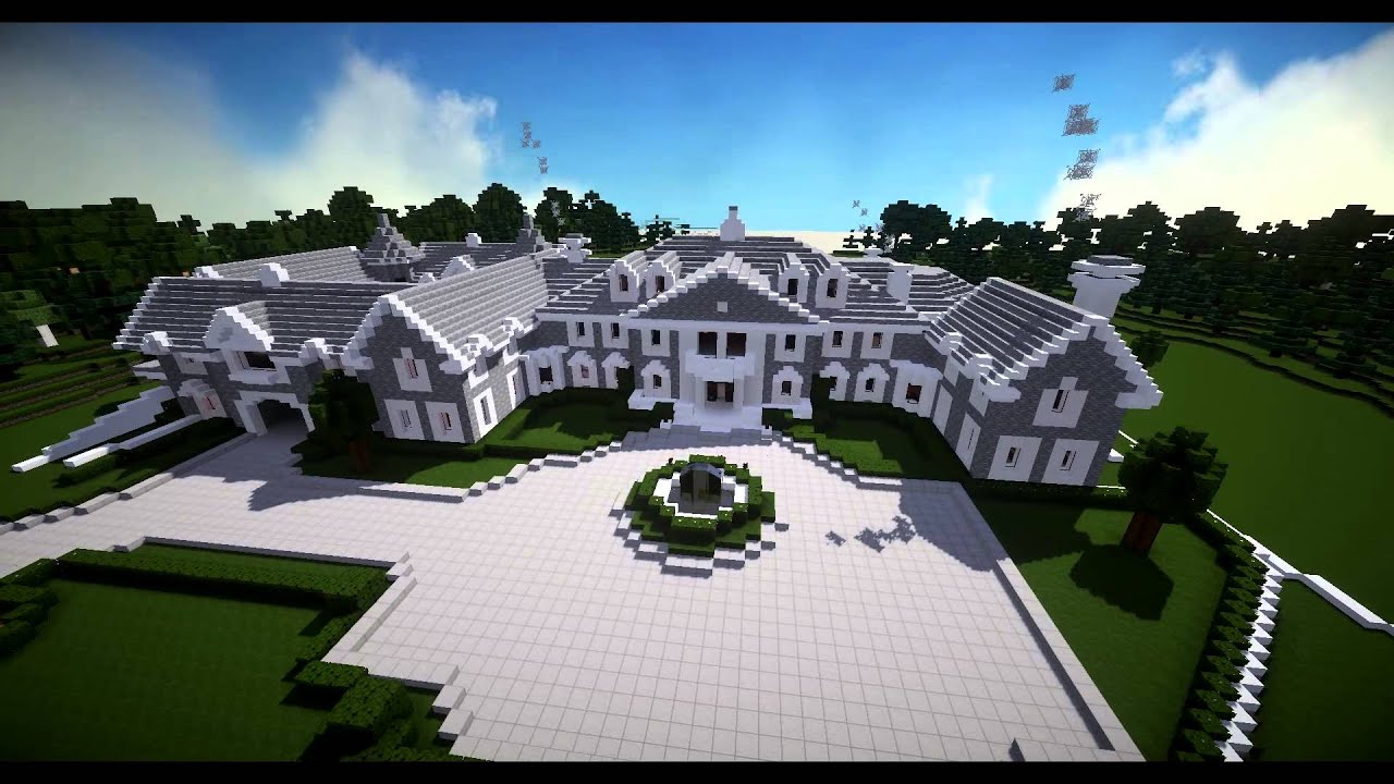 Minecraft Build: Stone Mansion Alpine, NJ - YouTube