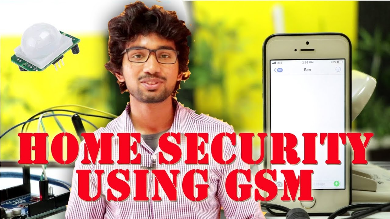 Home security using GSM example with Code - YouTube