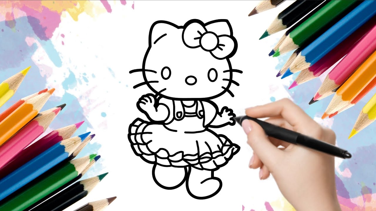 Learn How to Draw Hello Kitty in a Dancing Pose: Easy Step-by-Step ...