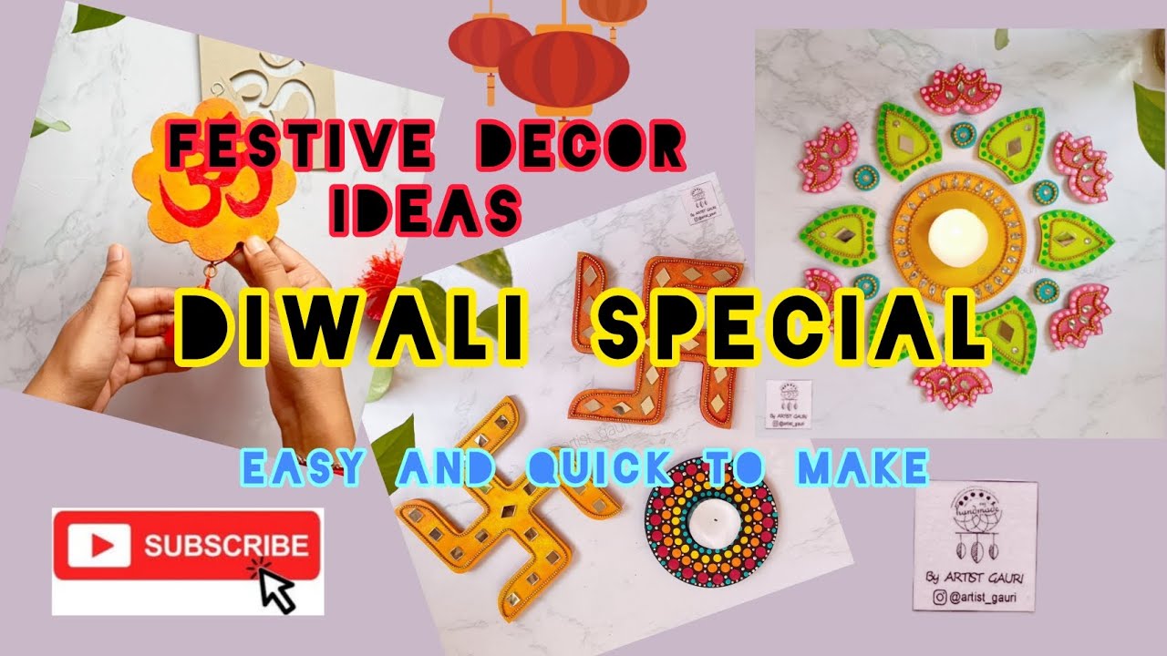 Diwali Festival decor Diwali decor ideas Swastik decoration OM ...