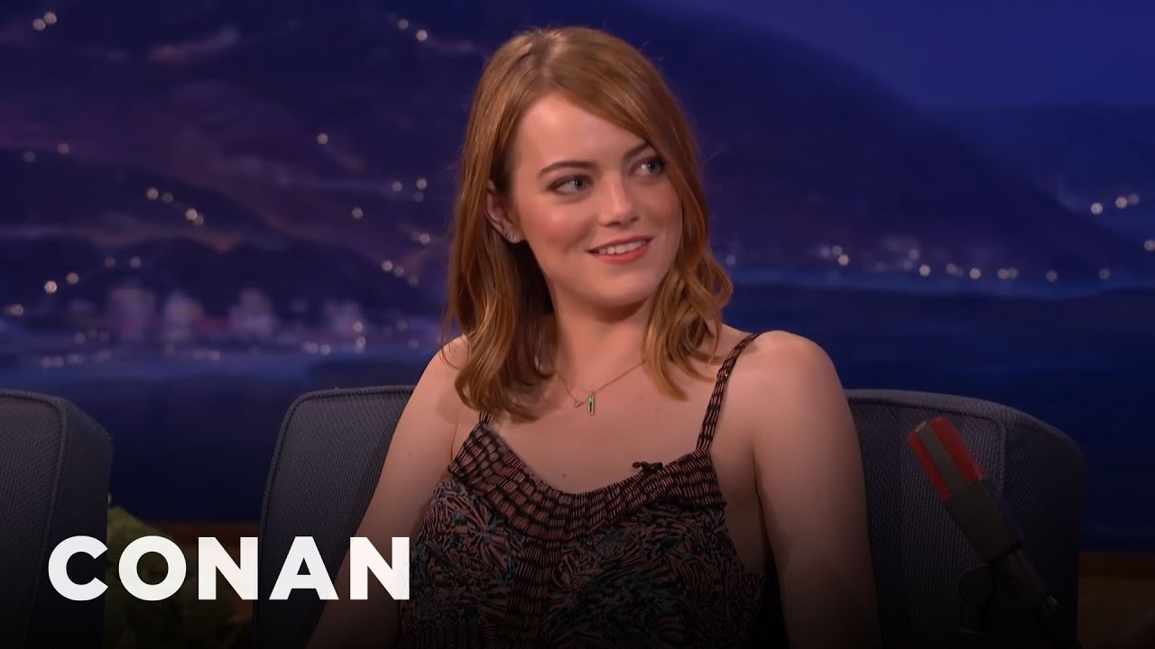 Emma Stone Explained Twitter To Woody Allen | CONAN on TBS - YouTube