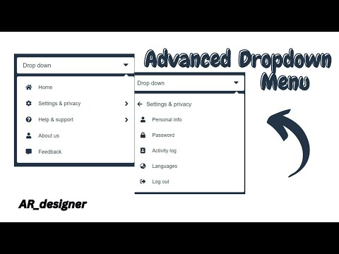 Create an advanced drop-down menu using HTML, CSS, and JavaScript | AR ...