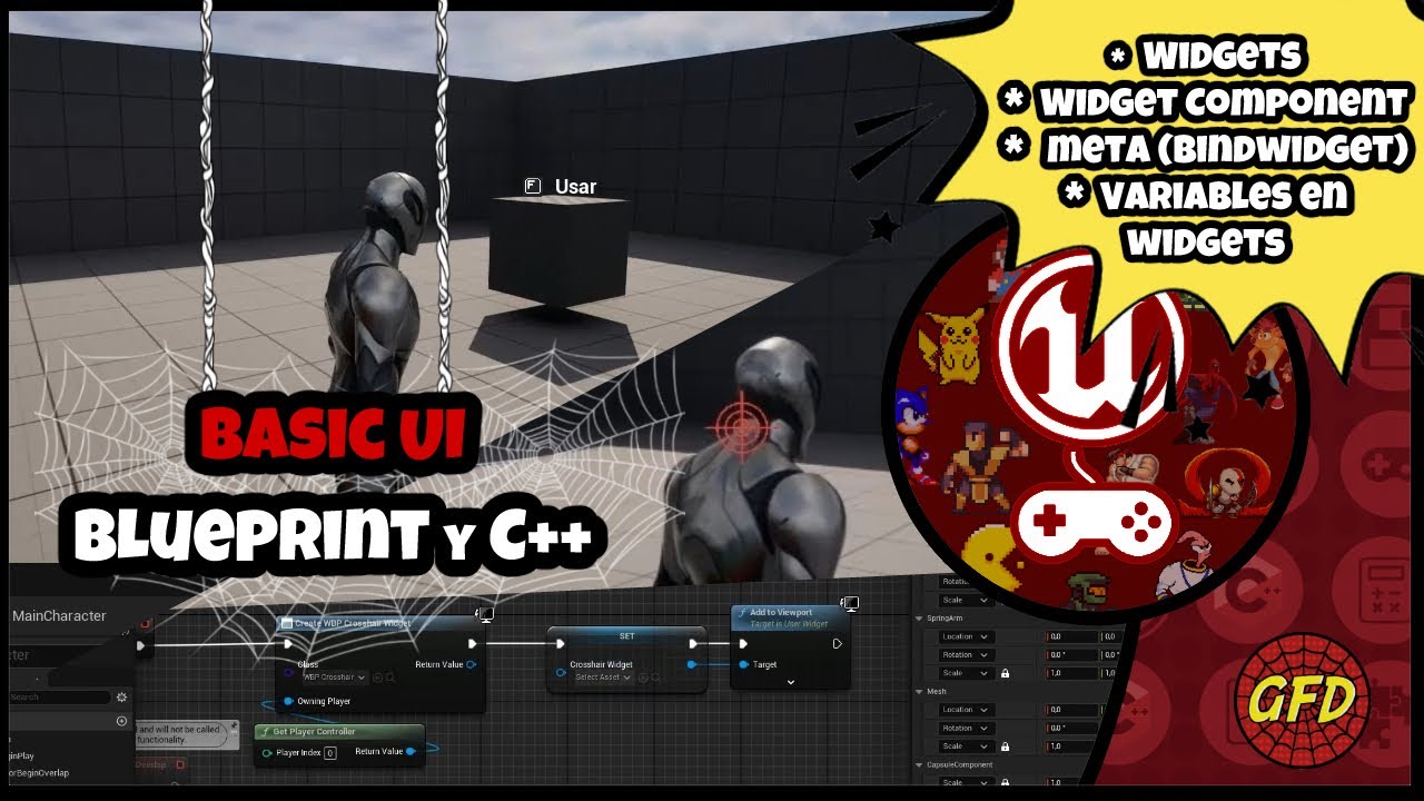 Unreal Basics Ui Widgets Y Widget Component Youtube