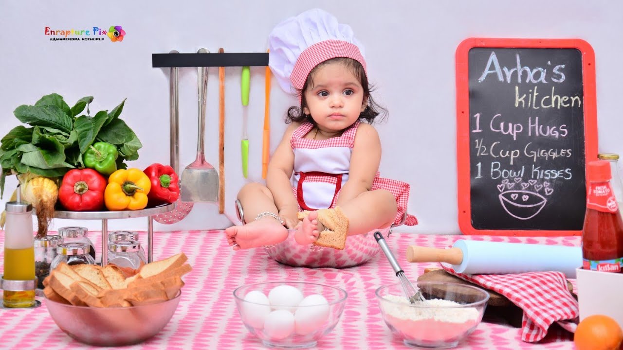 Mr Chef PhotoShoot l Baby Photoshoot Ideas l Chef Photo Shoot at home ...