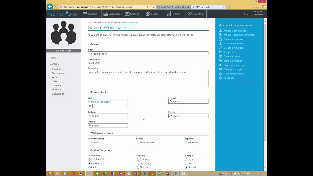 Govern MatchPoint Snow Workspace - YouTube