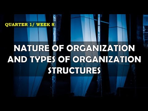 ORGANIZATION AND MANAGEMENT [Q1 Week 8] - Nature of Organization and ...
