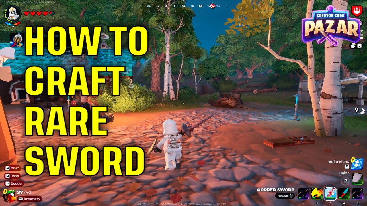 How to Craft a Rare Sword in Lego Fortnite Odyssey Quick Guide - YouTube