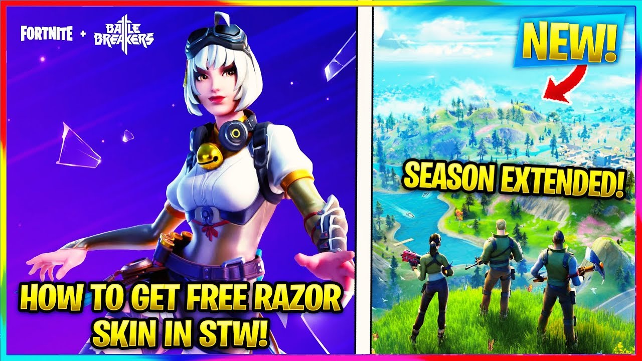 FORTNITE: *NEW* HOW TO GET FREE RAZOR SKIN (STW), CHAPTER 2 EXTENDED ...
