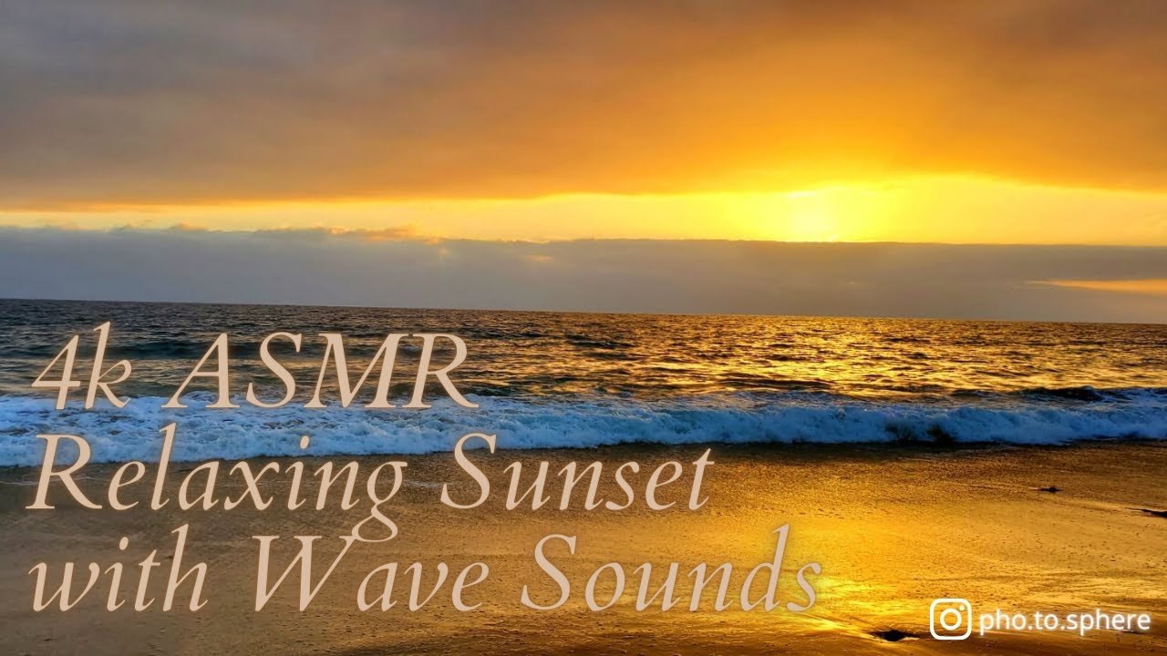 ASMR Relaxing Sunset with Wave Sounds, Attract Peace - YouTube