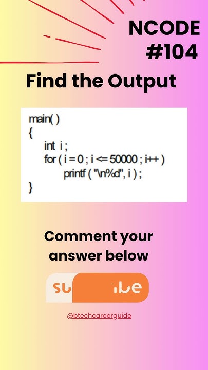 NCODE #104 | Find the Output | Comment your Answer Below | #coding #ncodeseries #ncode #coding # ...