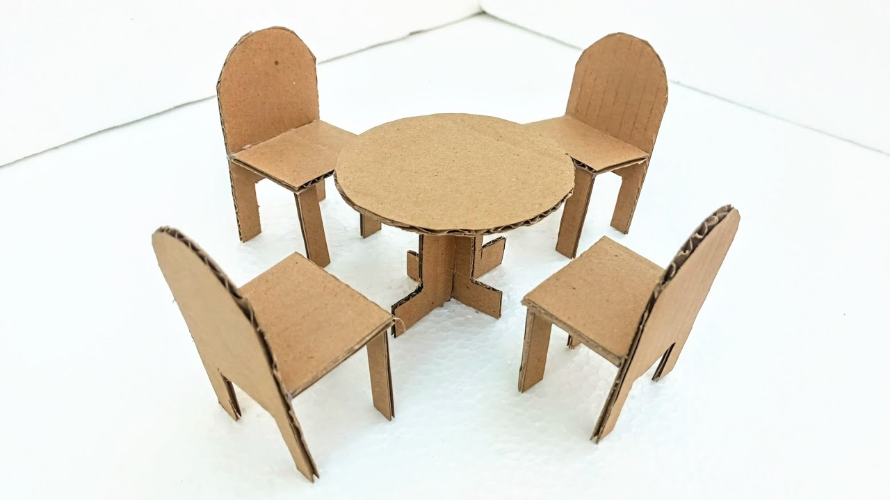 How to Make a Small Chair and Table with Cardboard|cardboard chair and ...
