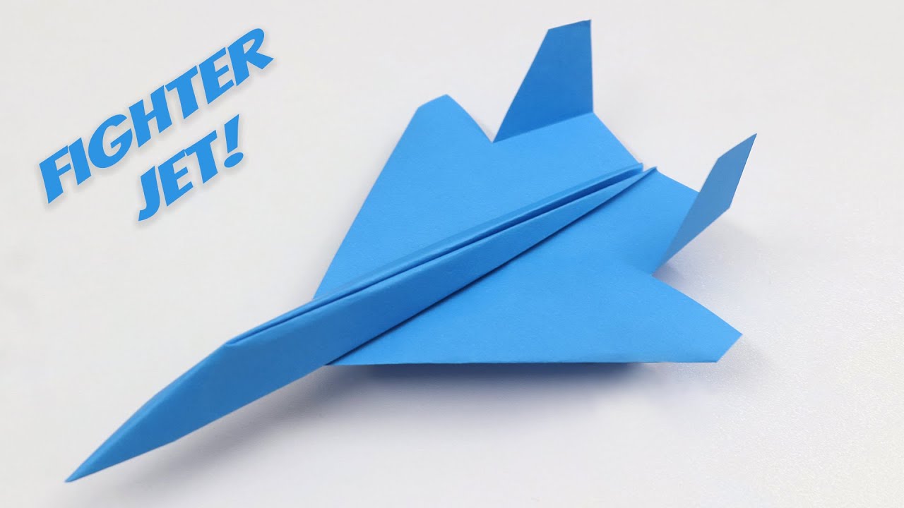 How to Make a Paper Jet Fighter Airplane that FLY FAR - Easy Jet ...