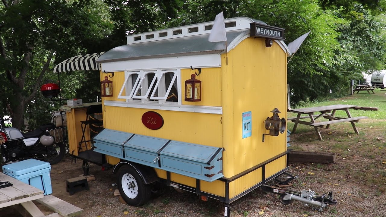 mini camper caboose - YouTube
