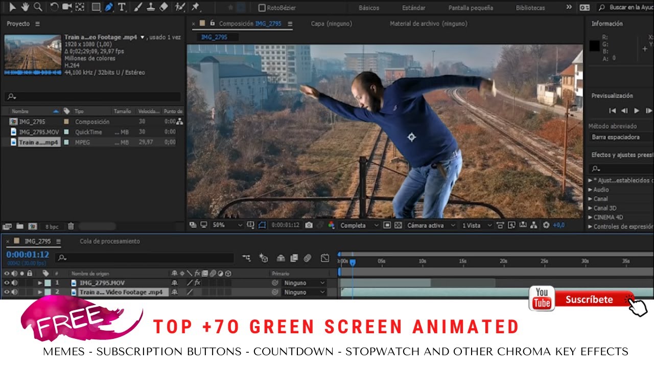 Chroma Key after effects - Perfect Green Screen - YouTube