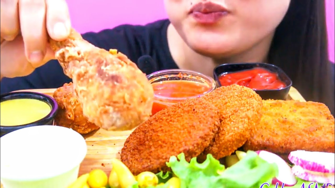 ASMR KFC /FISH NUGGETS/ EATING SOUNDS No Talking - YouTube