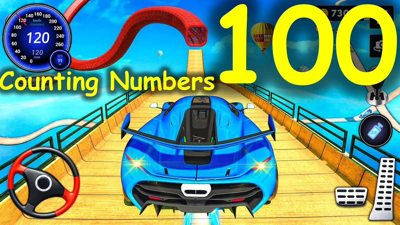 COUNT FROM 1 TO 100 WITH FUN CAR ADVENTURES! ! (For Kids 3-6) Zooming ...