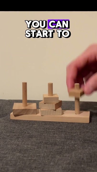Tower of Hanoi solved! A classic game! #woodwork #puzzle #game # ...