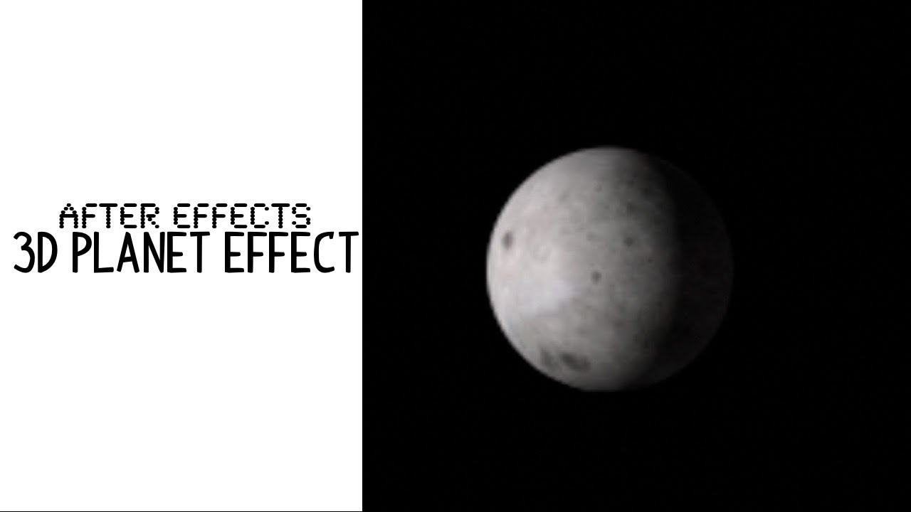 3d moon effect - after effects - YouTube