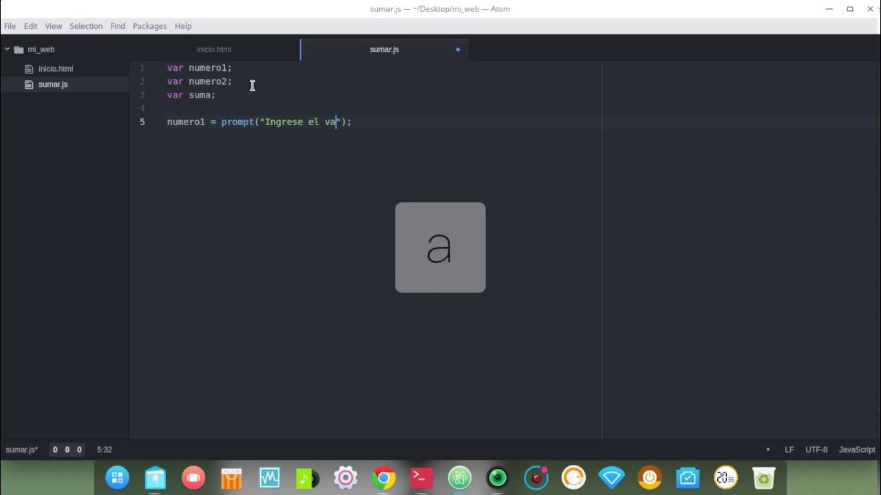 Sumar 2 números con javascript enlazado a html - YouTube