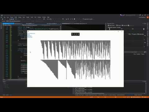 WPF; Merge Sort animation and class refactoring - YouTube