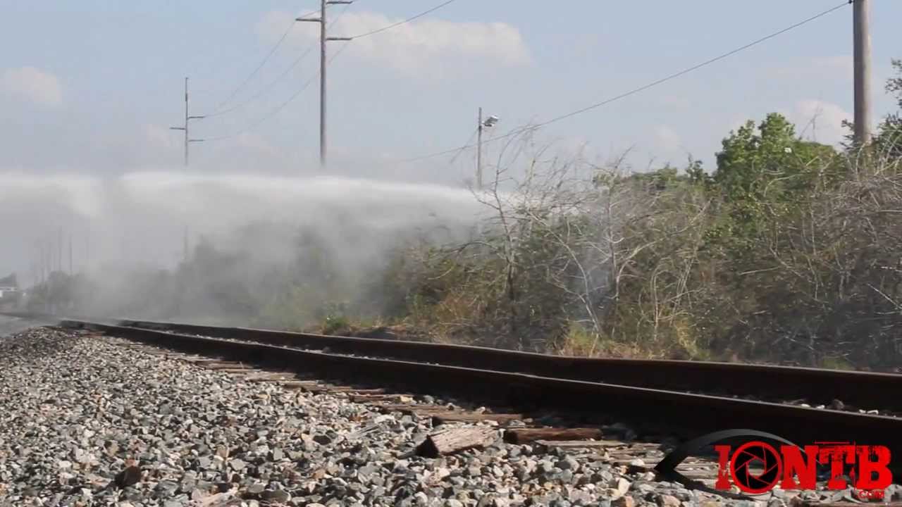 Brush Fire Along Railroad Tracks in Largo - YouTube