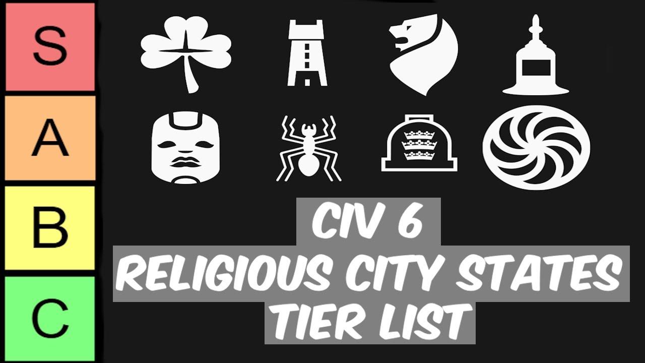 CIV 6 Religious City States Tier List - YouTube