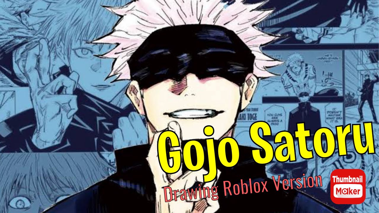 How to Draw Gojo Satoru Roblox Version - YouTube