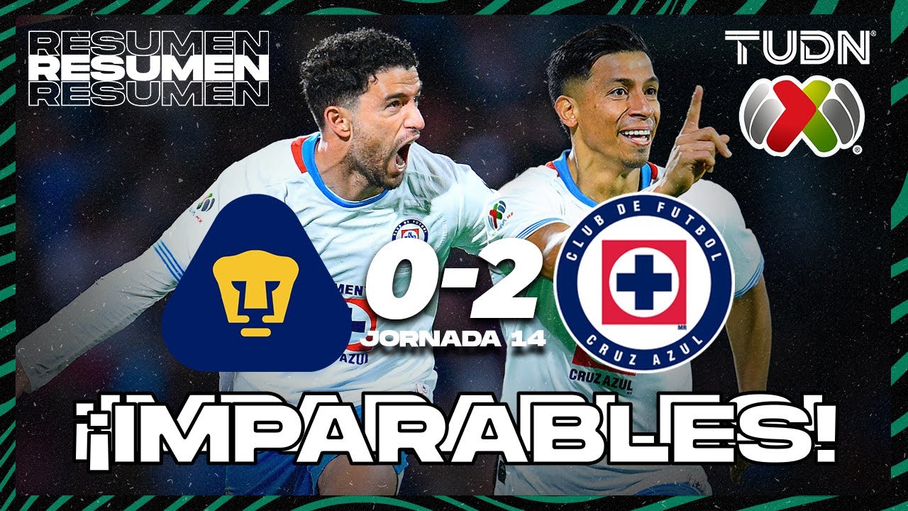 Resumen y goles | Pumas 0-2 Cruz Azul | Liga Mx -AP2024 - J14 | TUDN ...