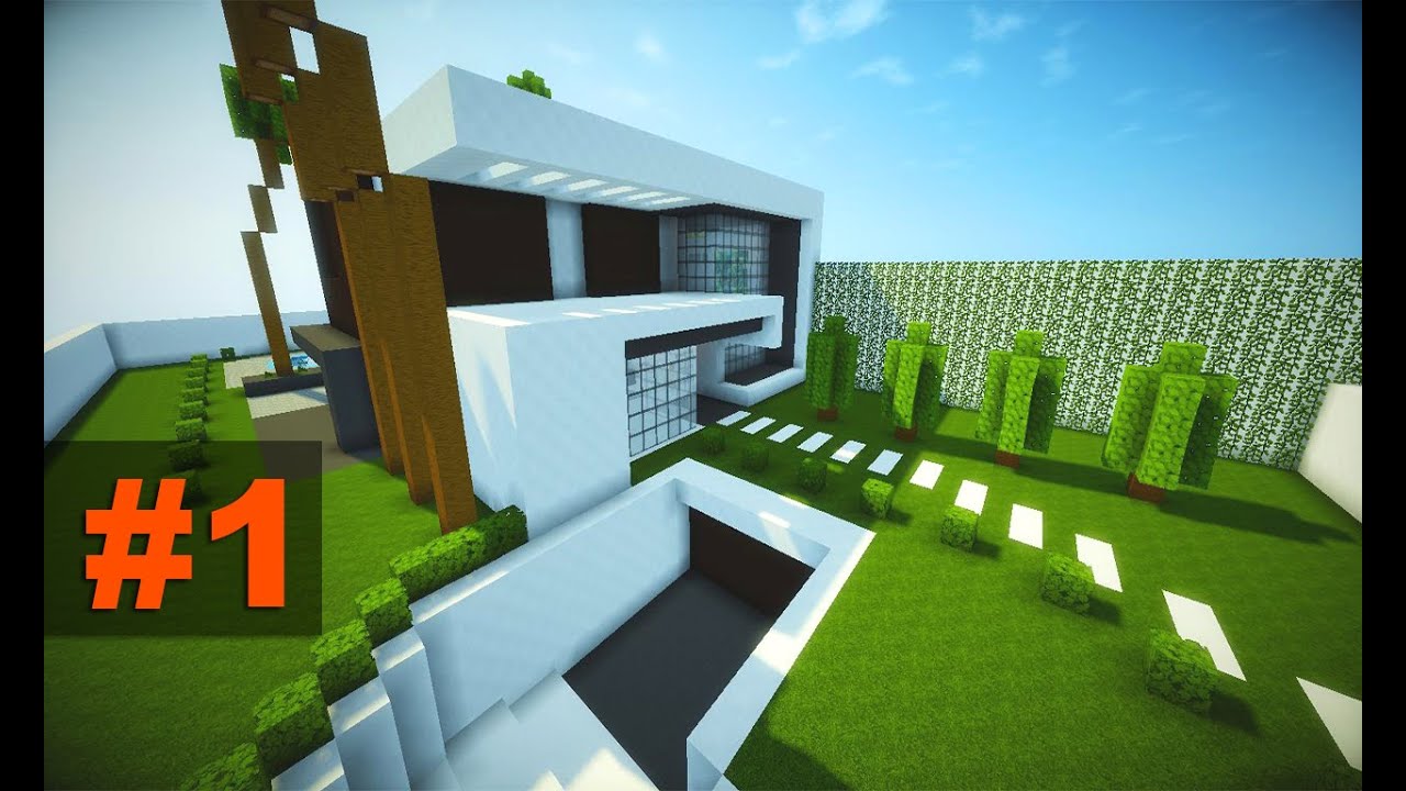 Tutoriais Minecraft: Casa Moderna com Garagem Subterrânea - Parte 1 ...