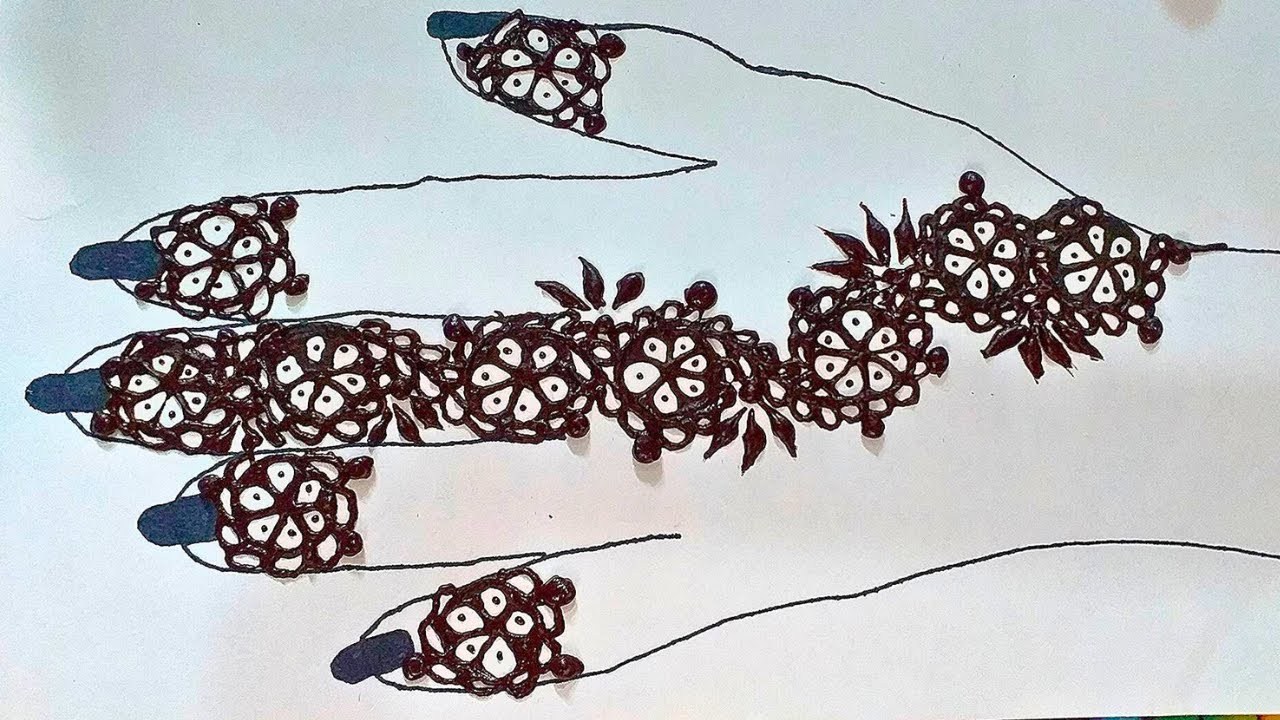 HOW TO MAKE ONE-LINE MEHNDI DESIGN| ONE-LINE HENNA DESIGN| MEHNDI ...