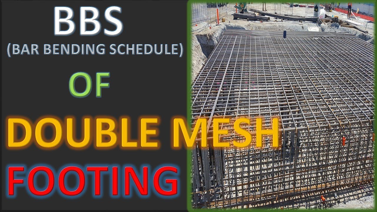BBS OF DOUBLE MESH FOOTING BY CIVIL GURUJI - YouTube