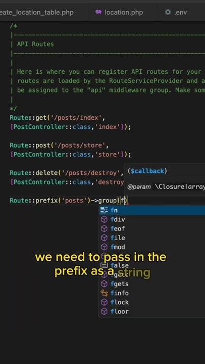 Laravel Pro tip: How to use route prefix for better code readability #laravel #shorts #php - YouTube