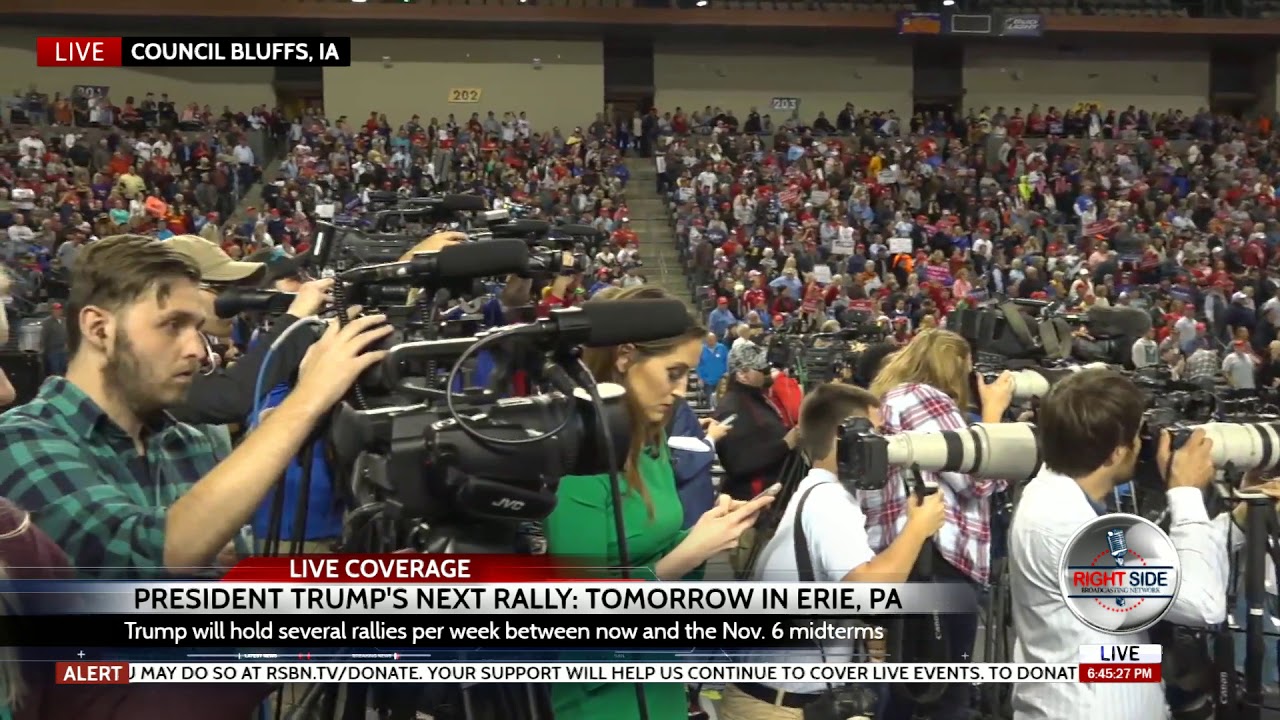 President Trump asks Cameras to Show Rally Crowd in Iowa- We did. - YouTube