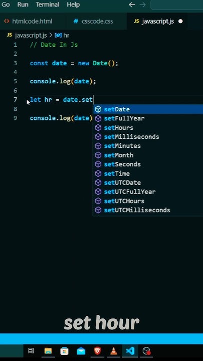 Set Hour In JavaScript || How To Set Hour In JavaScript #javascript #coding #shorts #alanwalker ...