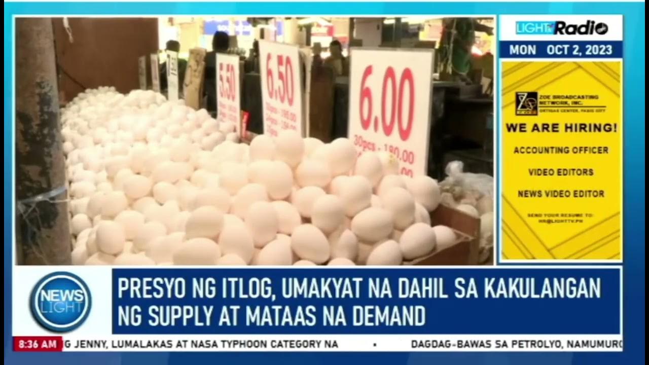 Presyo ng itlog, umakyat na dahil sa kakulangan ng supply at mataas na demand - YouTube