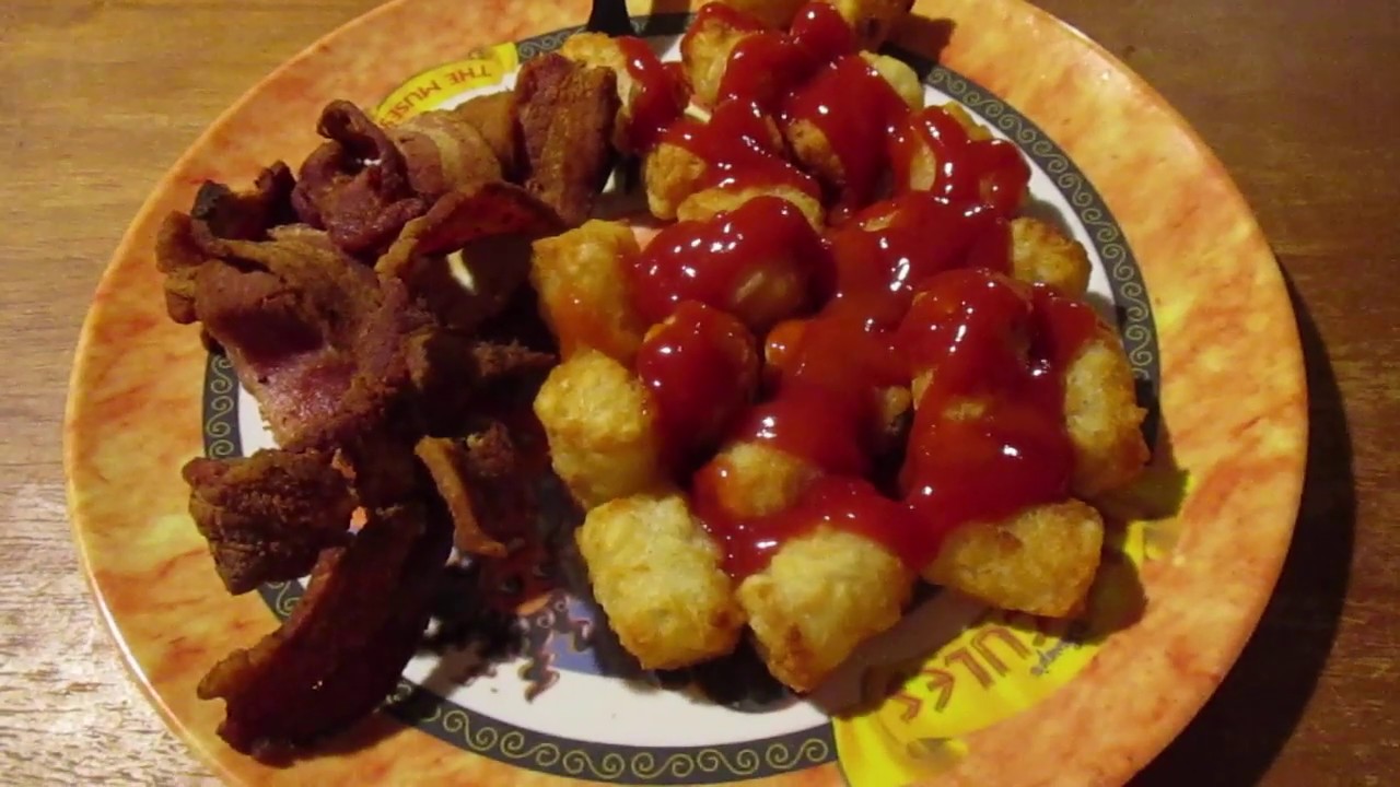 Amish Double Smoked Thick Cut Bacon & Amish Tater Tots - YouTube
