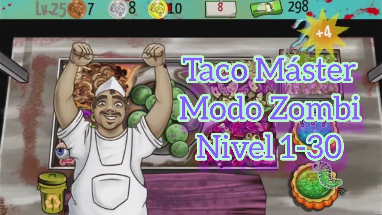 Modo Zombi Todos los Niveles 1-30 Taco Máster Gameplay PC - YouTube