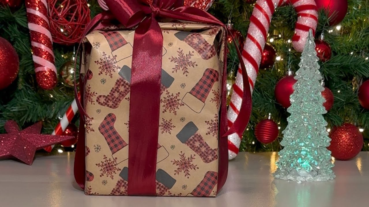 🎁🎄 How to wrap a HEAVY GIFT with a 6-PACK BOTTLES with a STRONG HANDLE ...