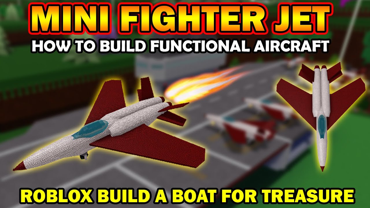 Roblox Build a Boat! How to Build Mini Fighter Jet! Barrel Roll ...