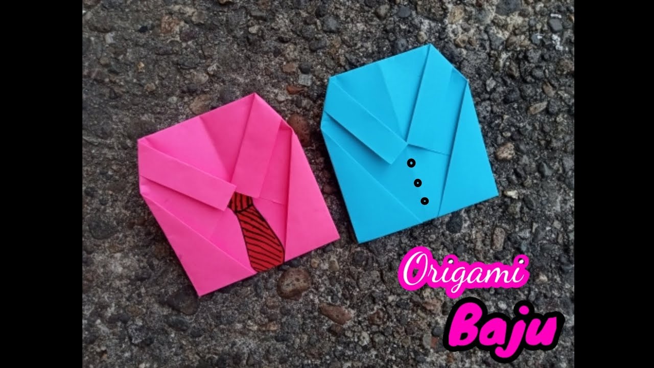ORIGAMI BAJU KEMEJA | ORIGAMI DRESS | MELIPAT KERTAS ORIGAMI BENTUK ...