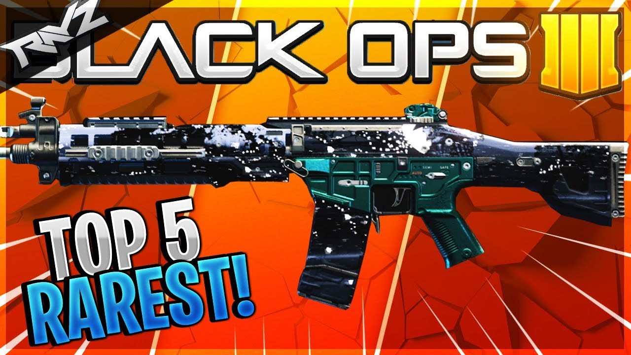 TOP 5 RAREST REACTIVE CAMOS IN BLACK OPS 4! THE RAREST REACTIVE CAMOS ...