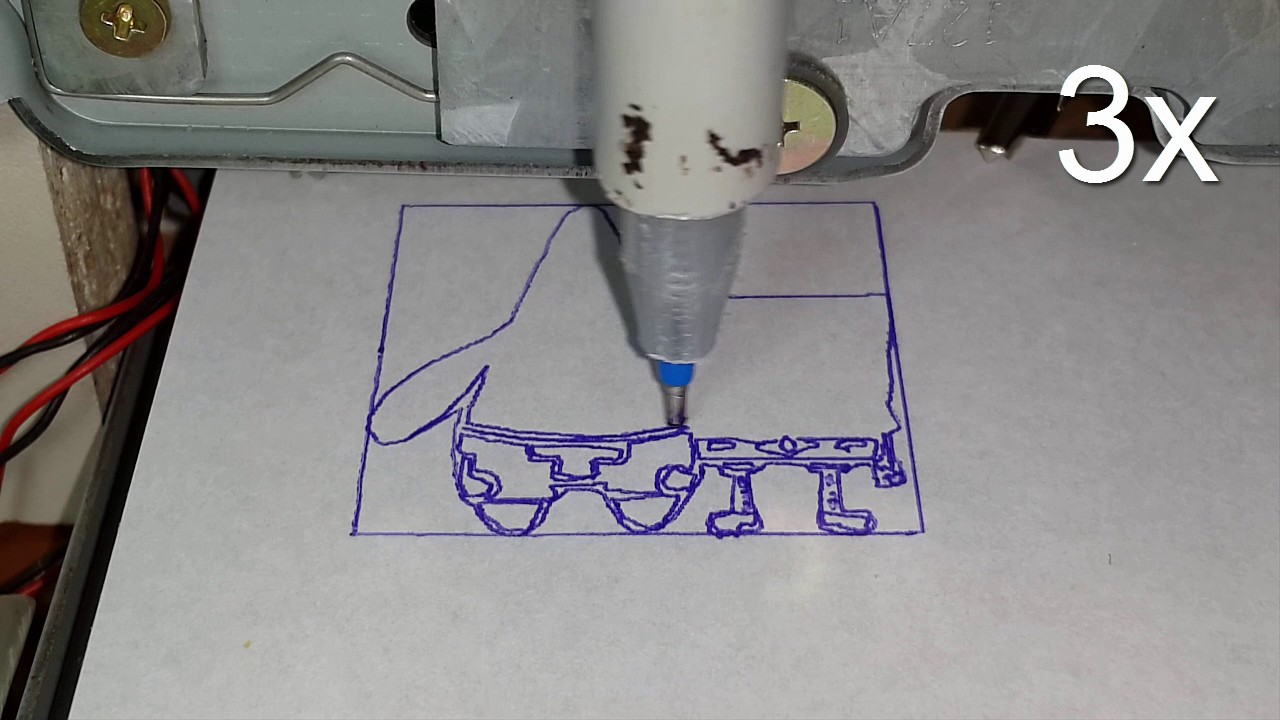 My homemade DIY CNC plotter - YouTube