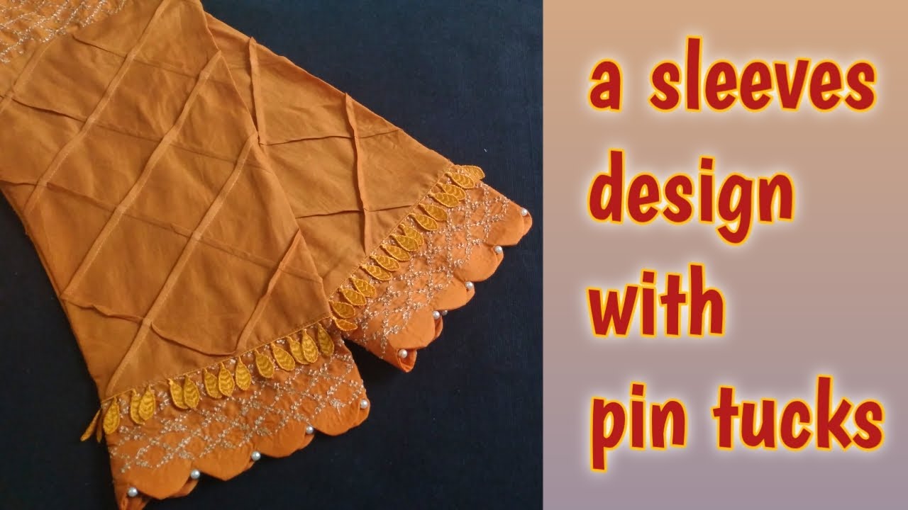 a sleeves design with pin tucks - YouTube