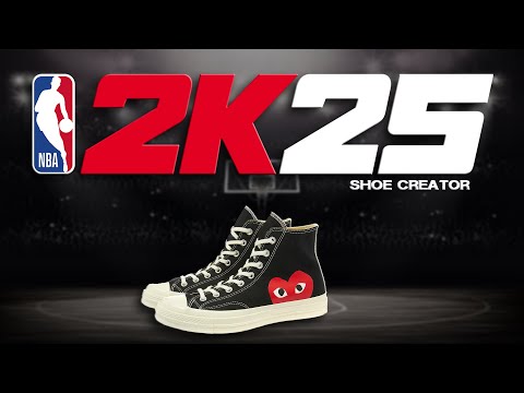 NBA 2K25 Shoe Creator - How to make Converse x PLAY Comme des Garçons (CDG) Chuck 70