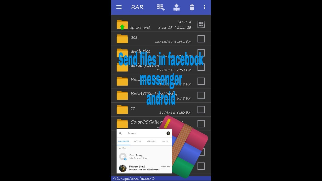 HOW TO SEND FILES ON FACEBOOK MESSENGER ANDROID!! 2021 - YouTube