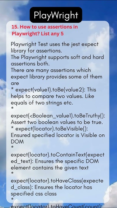 15 How to use assertions in Playwright List any 5 - YouTube