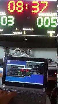 open scoreboard raspberry Pi and netbook vnc - YouTube