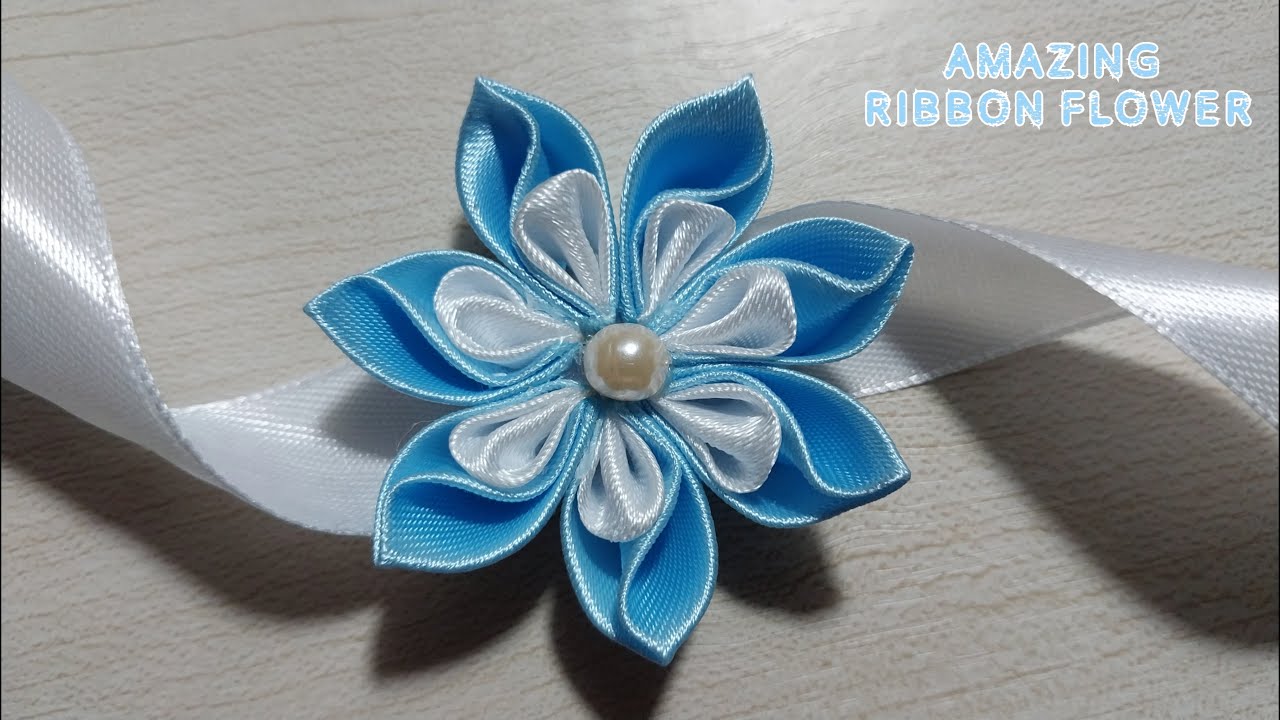 Bunga Pita DIY | Trik sederhana membuat bunga dengan pita - YouTube