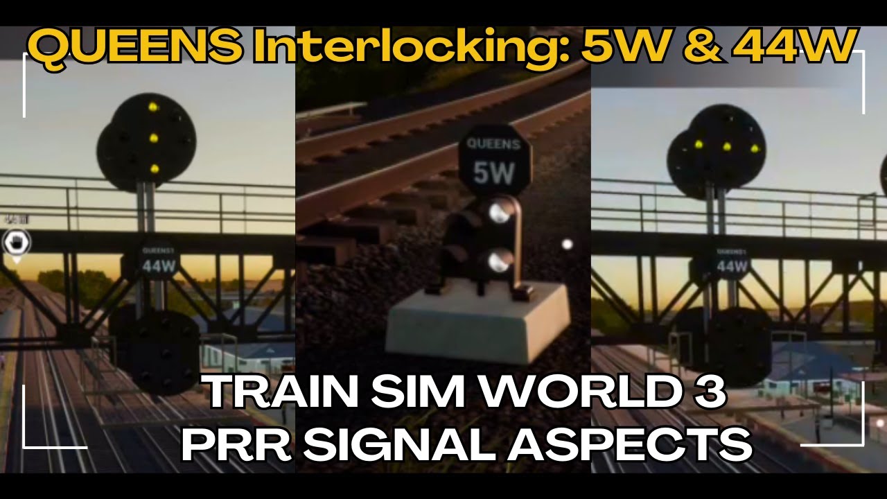 [TSW3] PRR Position Light Signal Aspects @ QUEENS Interlocking (5W ...